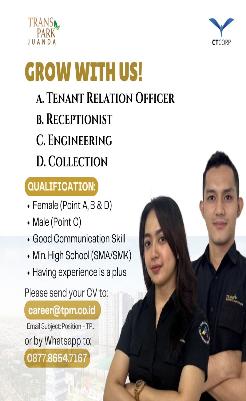 Karir | Trans Properti Manajemen